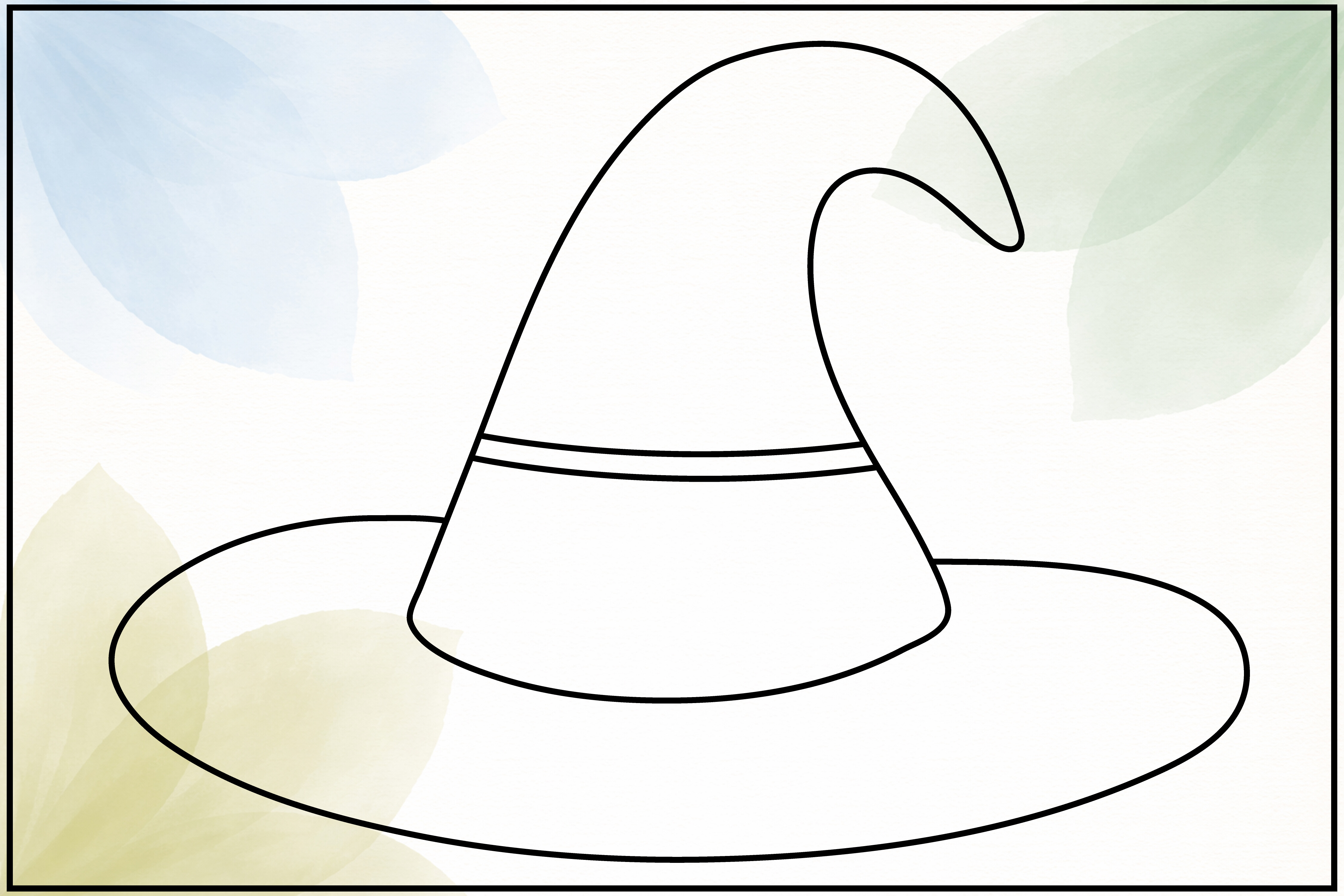 Witch Hat Line Art Graphic by T-Shirt Biz · Creative Fabrica