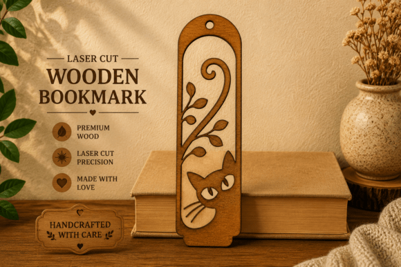 Wooden Floral Bookmark Laser Cut Files · Creative Fabrica