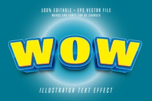 Wow 3d Editable Text Effect Bold Font Graphic by zlvexbrand · Creative ...