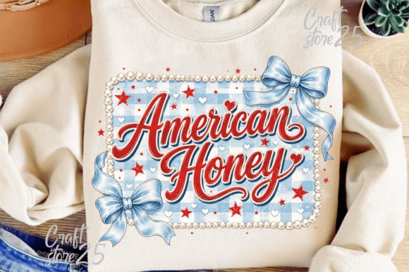 American Honey Flag Bows Coquette PNG Graphic by Craft Store25 ...