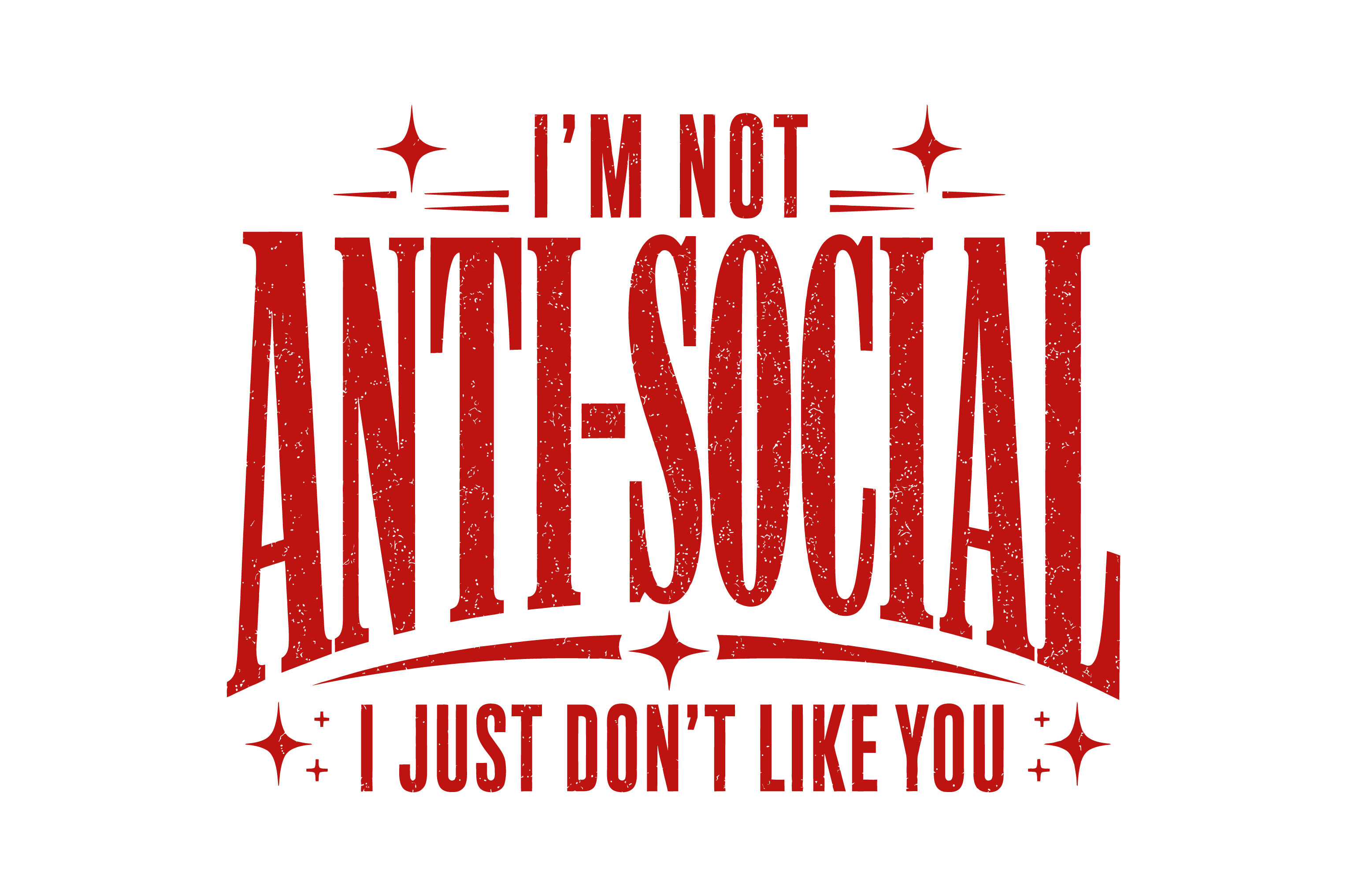 Anti Social Funny SVG Design Graphic by Design Station · Creative Fabrica
