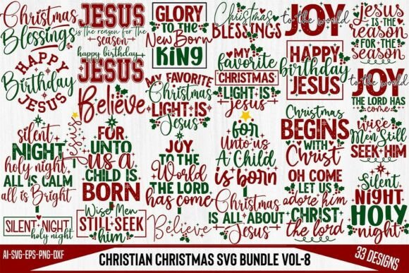 Christian Christmas SVG Bundle Vol. 8 Bundle · Creative Fabrica