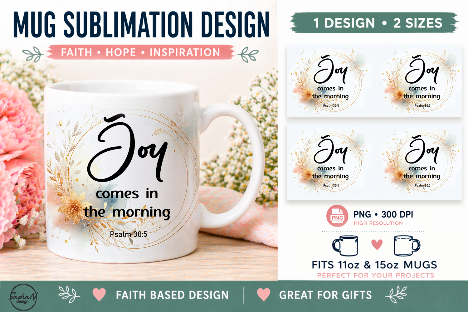 Christian Mug Wrap, Bible Verse Quote Graphic by sashanikart · Creative ...