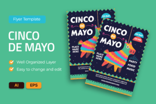 Cinco De Mayo 2 Flyer Template Graphic by creativeproduction.rrgraph ...