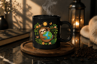 Cute Sloth Earth Day PNG Graphic by MZ Design Shop · Creative Fabrica