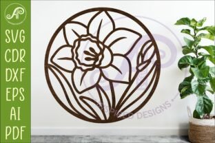 Daffodil Flower Wall Art SVG Sign · Creative Fabrica