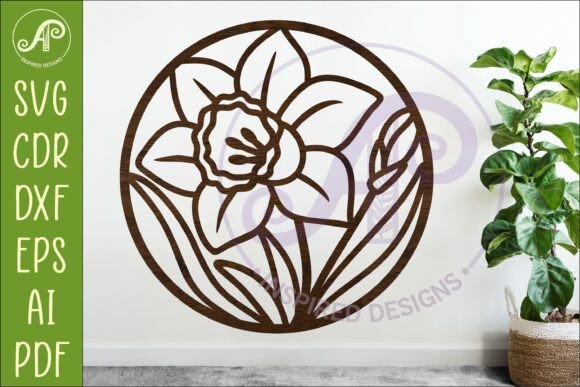 Daffodil Flower Wall Art SVG Sign · Creative Fabrica