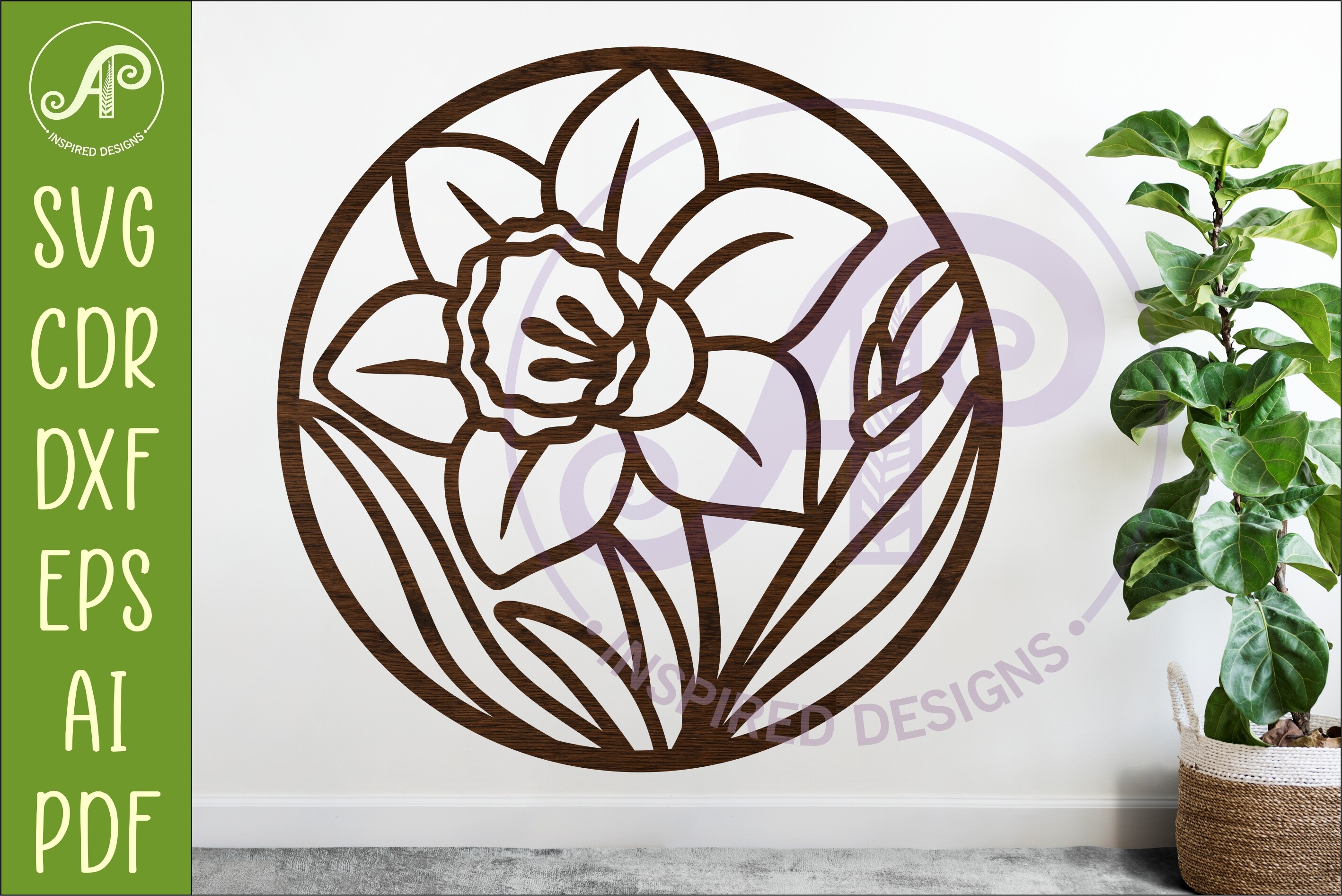 Daffodil Flower Wall Art SVG Sign · Creative Fabrica