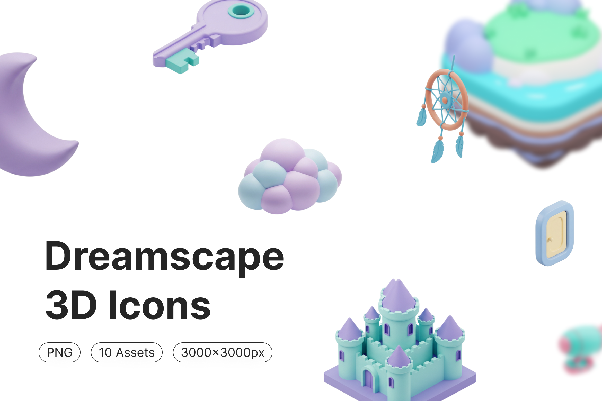 Dreamscape 3D Icons Graphic by creativeproduction.rrgraph · Creative ...
