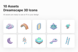 Dreamscape 3D Icons Graphic by creativeproduction.rrgraph · Creative ...