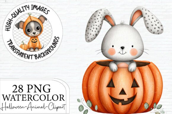 Halloween Cute Animal Clipart Graphic by Artoya · Creative Fabrica