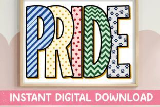 Pride Patterned Letters SVG Graphic by October Second · Creative Fabrica
