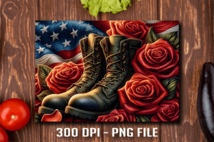 Red Roses Military Boots Cutting Board Graphic by COZY_OWL · Creative ...