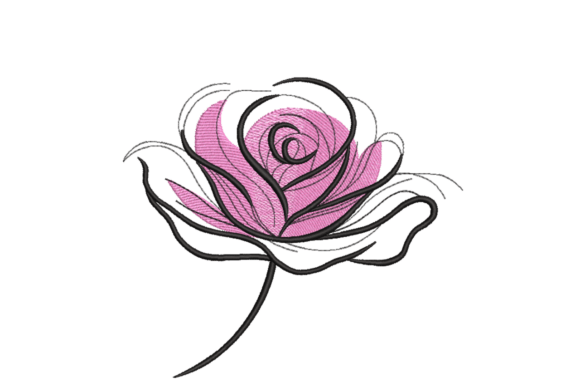 Sketch Rose Bloom – Modern Floral · Creative Fabrica