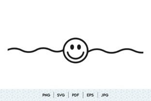Smiley Face Line Border SVG Graphic by Team RAS · Creative Fabrica