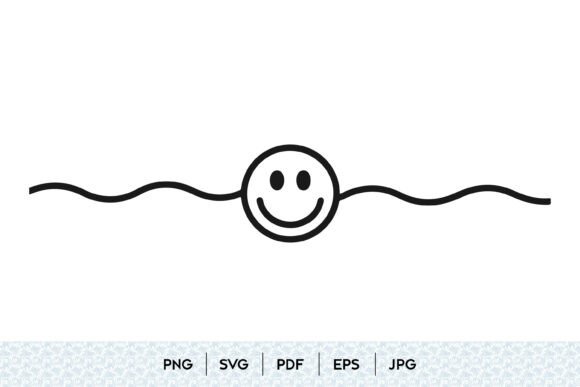Smiley Face Line Border SVG Graphic by Team RAS · Creative Fabrica