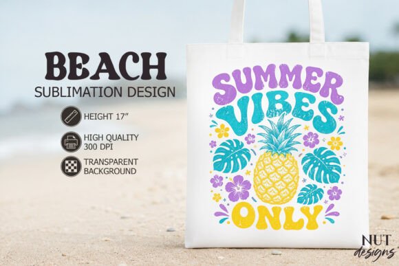 Summer Vibes Only Beach Quotes Graphic by natalia.kurtidi · Creative ...