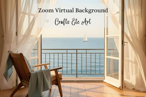 Sunlit Balcony Zoom Background Graphic by Crafts Etc Art · Creative Fabrica