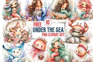 Under the Sea Clipart PNG Set, Ocean Png Graphic by Craft Palette ...