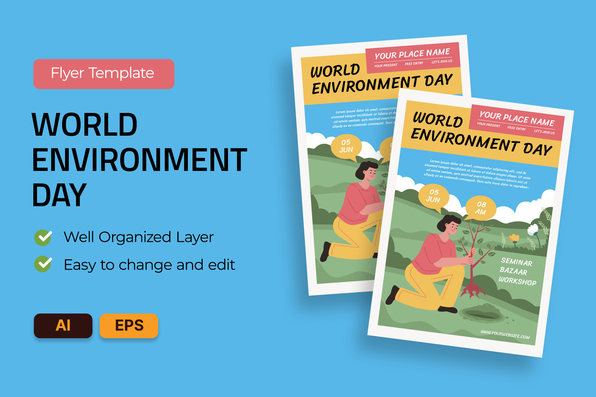 World Environment Flyer Template Graphic by creativeproduction.rrgraph ...