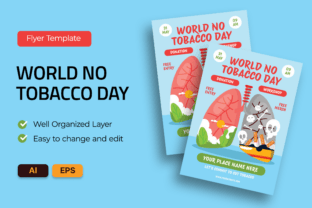 World No Tobacco Flyer Template Graphic by creativeproduction.rrgraph ...