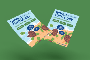 World Turtle Flyer Template Illustration par creativeproduction.rrgraph ...