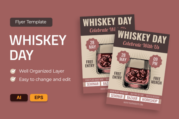World Whiskey Flyer Template Graphic by creativeproduction.rrgraph ...