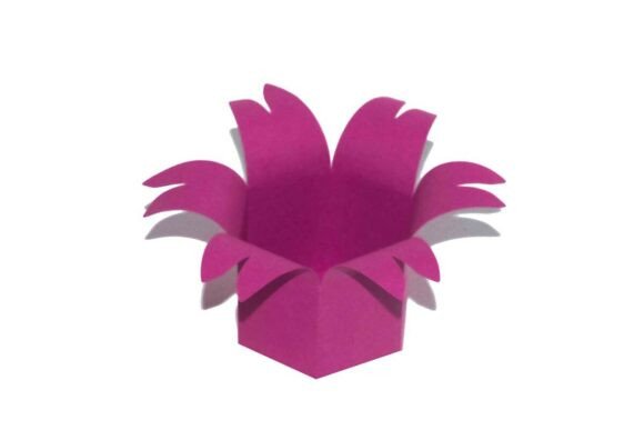 3D Floral Flower Shape Favour Basket SVG · Creative Fabrica