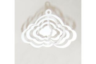 3D Cloud Wind Spinner Decor Mobile SVG · Creative Fabrica