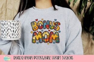 Bonus Mom Patchwork Heart Design Graphic by DigitalArtGood · Creative ...
