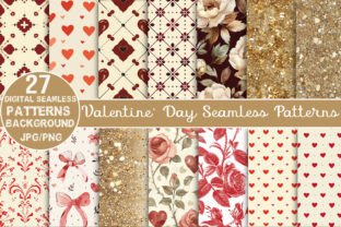 Cherry in Love Valentine' Day Patterns Graphic by Strawberry Art ...