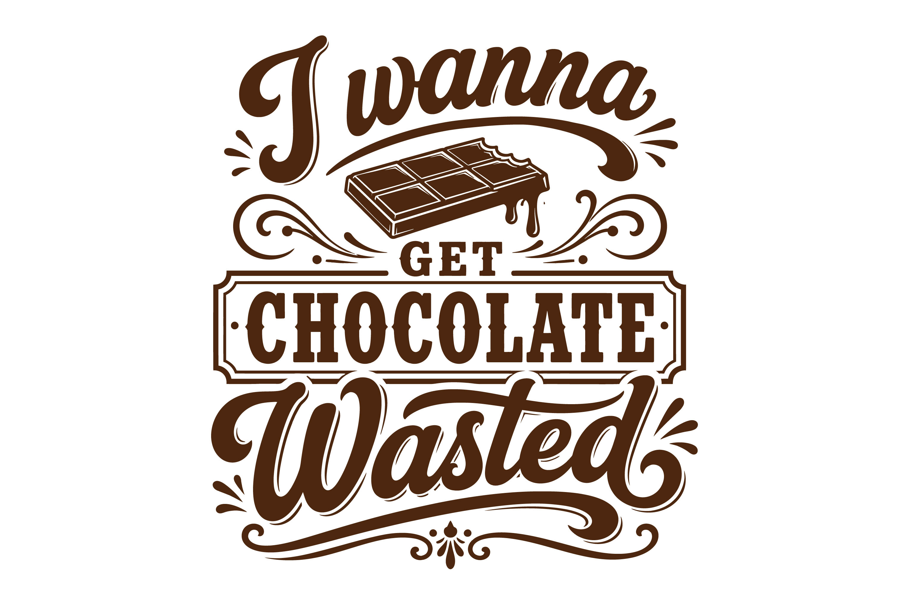 Chocolate Wasted SVG Design Graphic by Design Station · Creative Fabrica