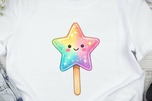 Cute Kawaii Rainbow Star Popsicle PNG Graphic by ArtbyCrystalJennings ...