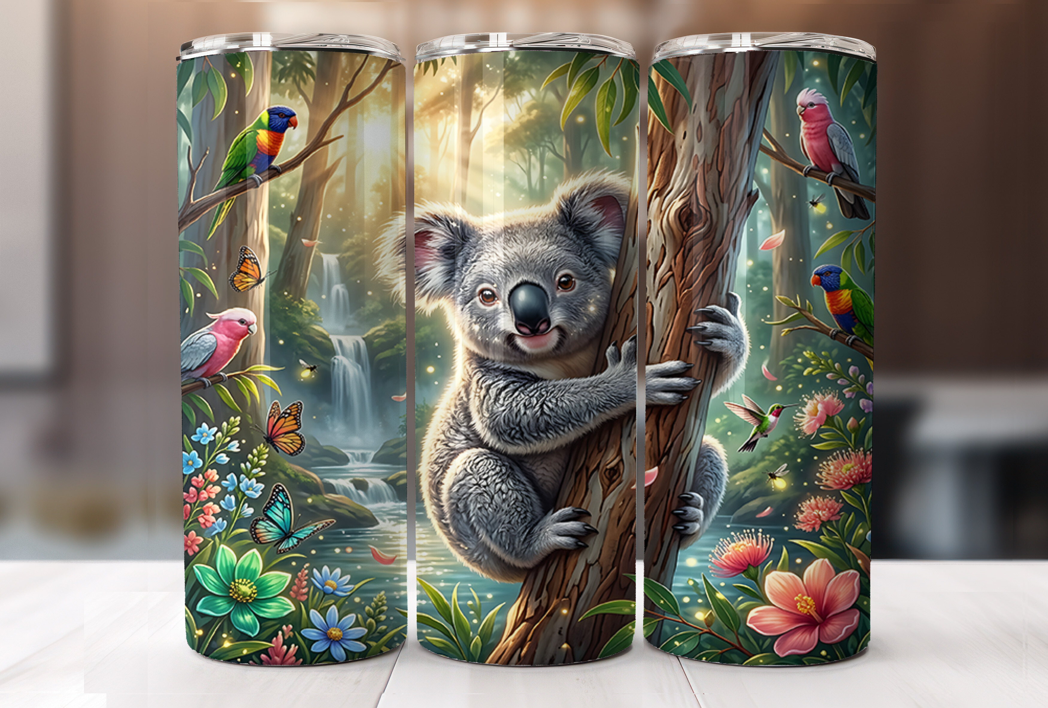 Cute Koala Tumbler Wrap 20oz Sublimation Graphic by Begum Creation ...