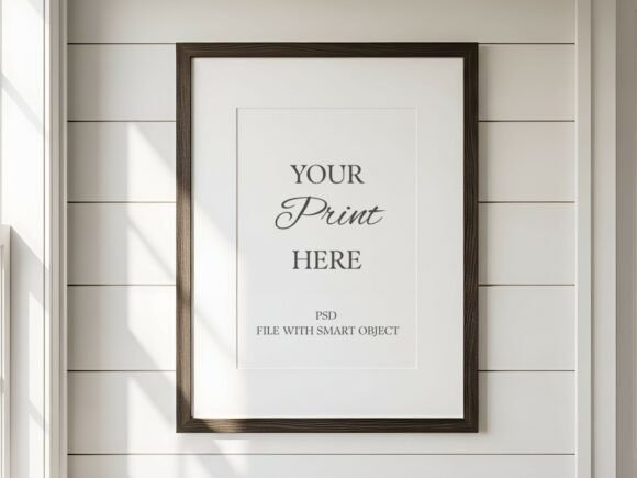 Wood Frame Mockup Woman Holding Boho Graphic by Mockups Of Imaginations ...