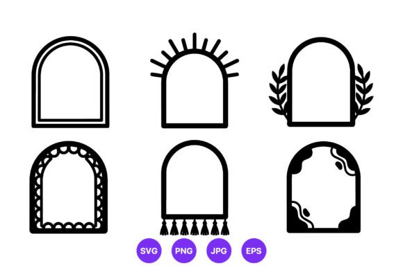 Decorative Black Frame Vector Icons Graphic by DesignVectx · Creative ...