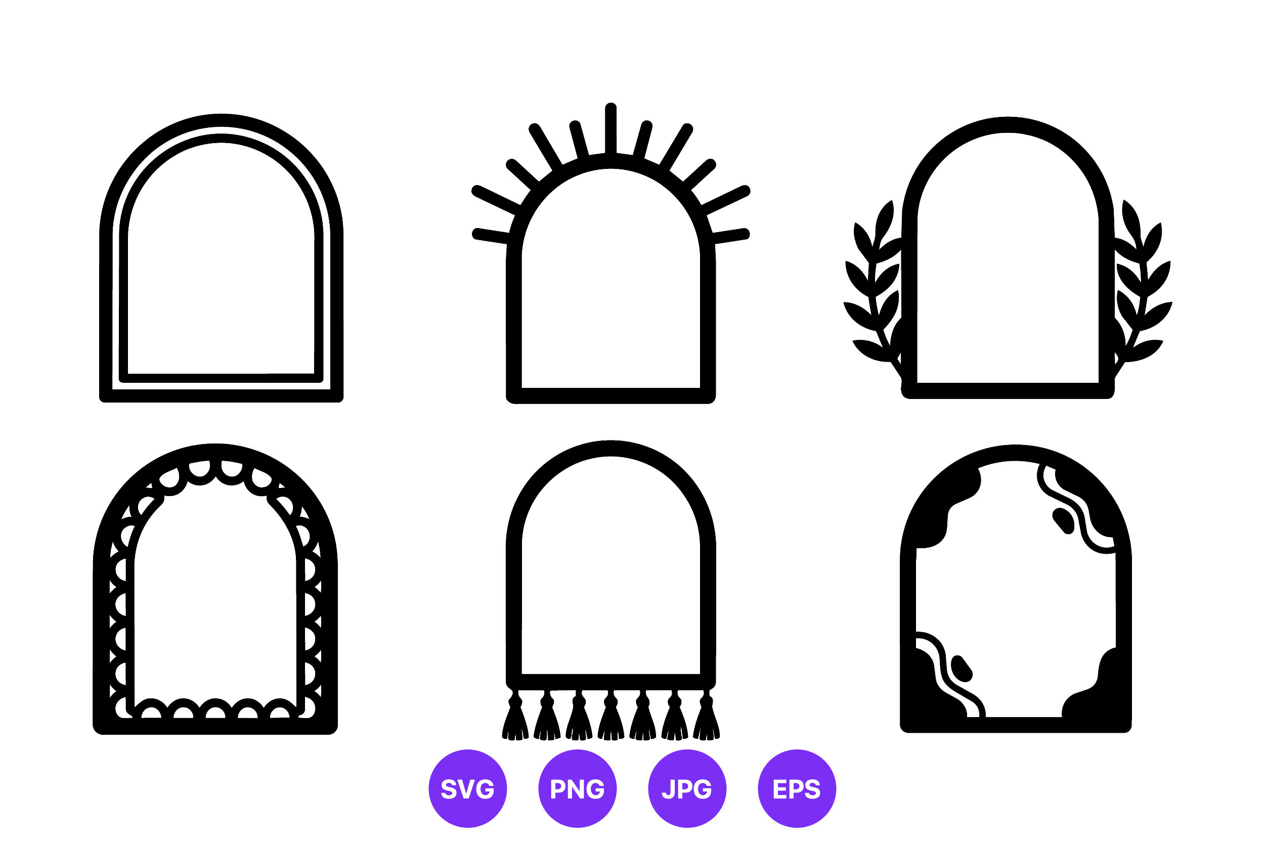 Decorative Black Frame Vector Icons Graphic by DesignVectx · Creative ...