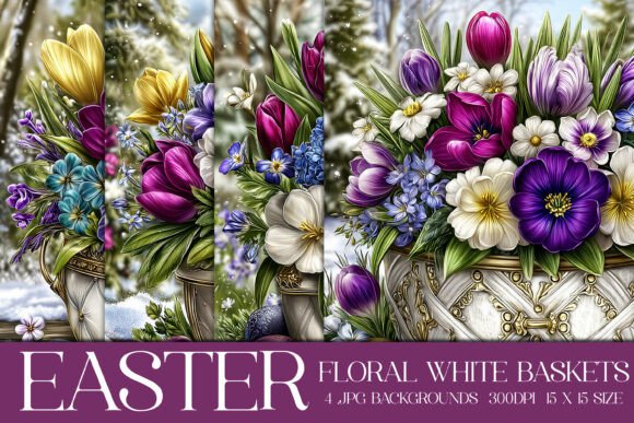 Luxury Floral Flowers Backgrounds, S42 Graphic by Designing with Marlo ...