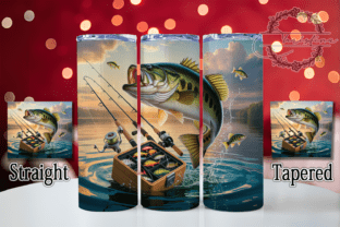 Fishing Life Bass Sunset Leap Tumbler Graphic by christina.clipart ...