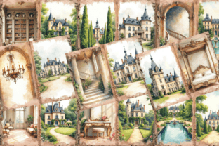 French Chateau Junk Journal Graphic by PaperiePrintsCo · Creative Fabrica