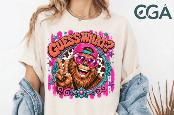 Guess What Bigfoot Cowgirl Frame Png Graphic by cookgraphicart ...