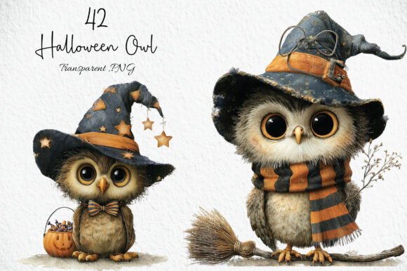 Halloween Owl Clipart Bundle Graphic by Craft Art · Creative Fabrica