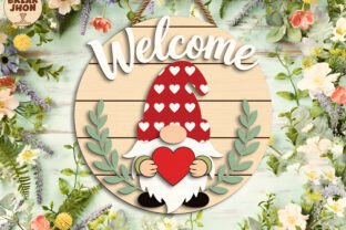 Interchangeable Welcome Gnome SVG Bundle · Creative Fabrica