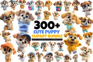Kawaii Puppy Clipart Bundle PNG Graphic by Artify Hub Studio · Creative ...