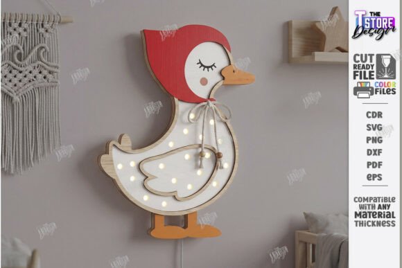 Kids Night Light Laser Cut | 3D Animal · Creative Fabrica