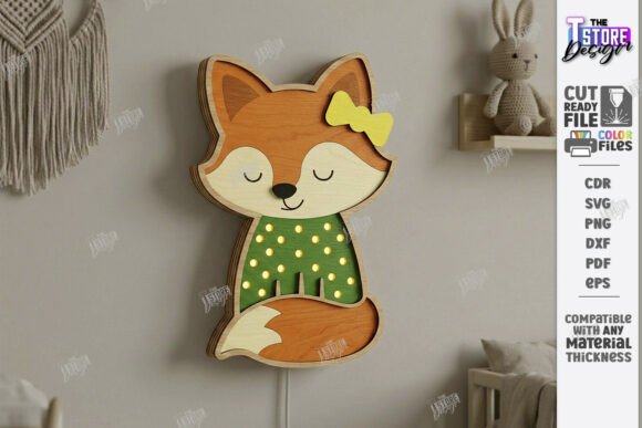 Kids Night Light Laser Cut | 3D Animal · Creative Fabrica