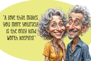 Older Couples Caricature Portrait Bundl Graphic by Annie's AI Art ...