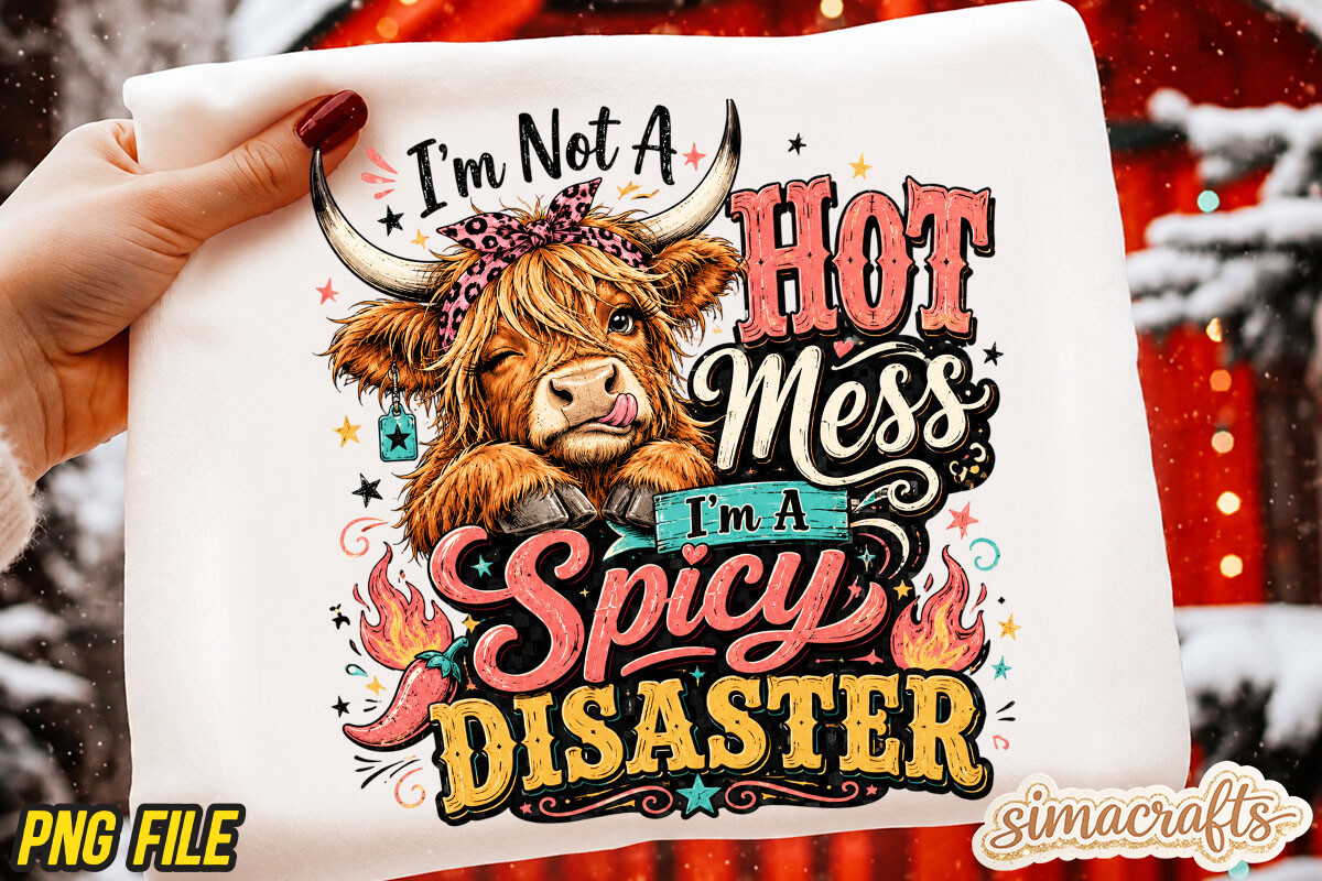 Sarcastic Highland Cow Png Funny Cow PNG Graphic by SimaCrafts ...