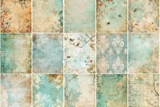 Vintage Floral Script Backgrounds Graphic by Attractions Artist ...