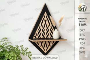 3D Decorative Shelf Laser Cut · Creative Fabrica